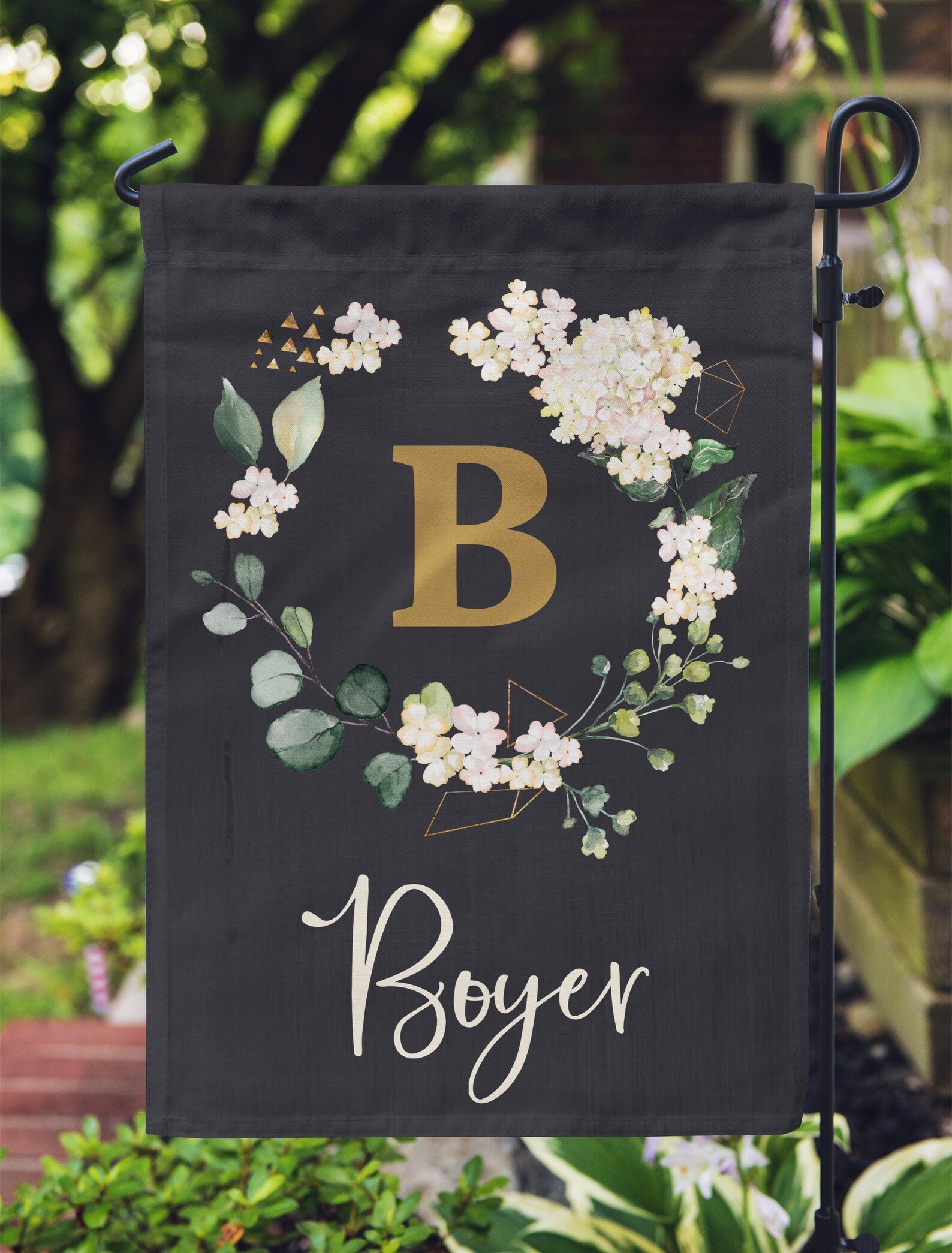 Initial House Flag Personalized Garden Flag Farmhouse | Etsy