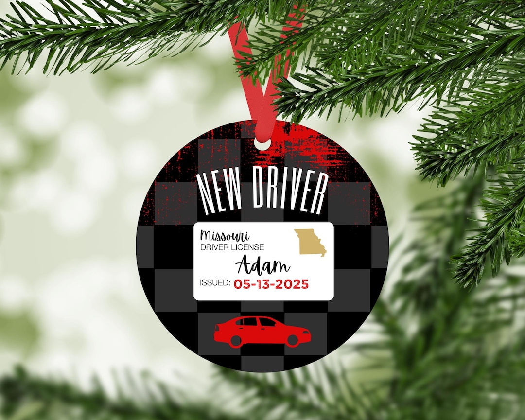 New Driver Ornament, Personalized Christmas Ornament, First Car ...