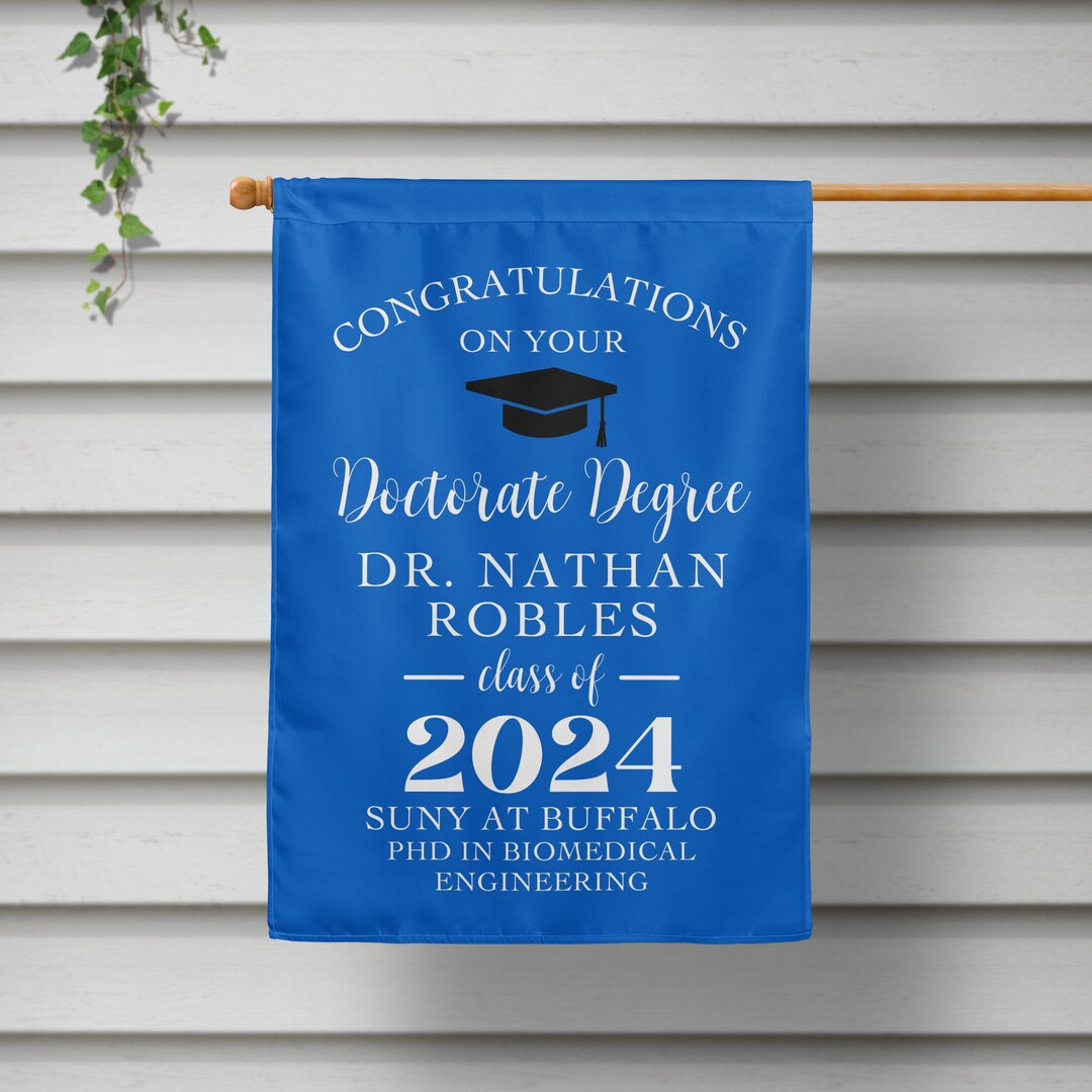 Phd Graduation Party, Doctorate Degree Garden Flag, Graduation Yard ...