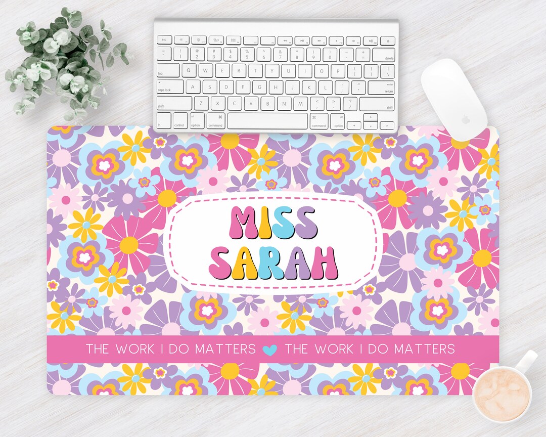Personalized Desk Pad, Teacher Appreciation, Large Desk Mat, Custom ...
