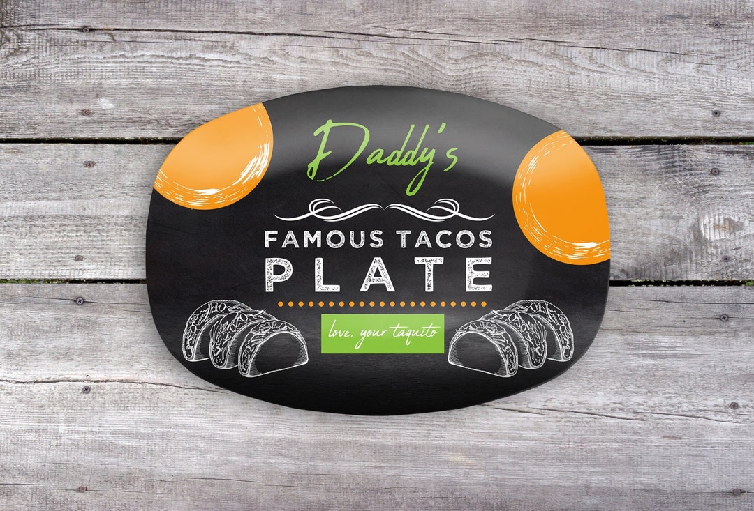 Personalized Taco Platter, Taco & Taquito Plate, Gift for Him, Custom ...