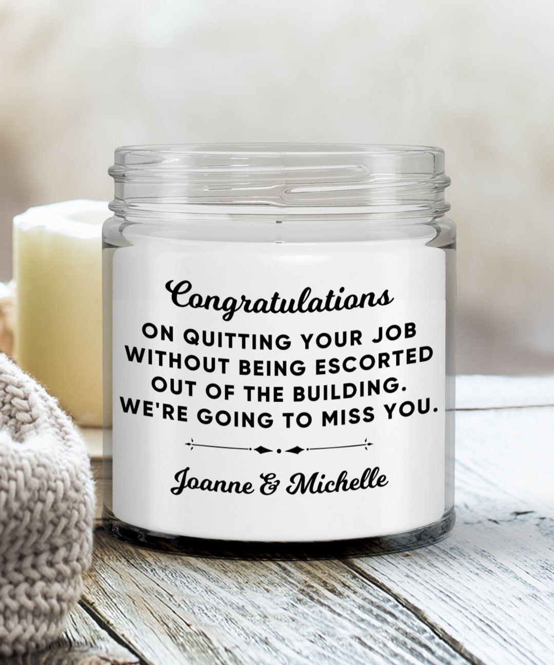 Coworker Leaving Gift, Personalized Candle, New Job Gift, Gift for Her ...