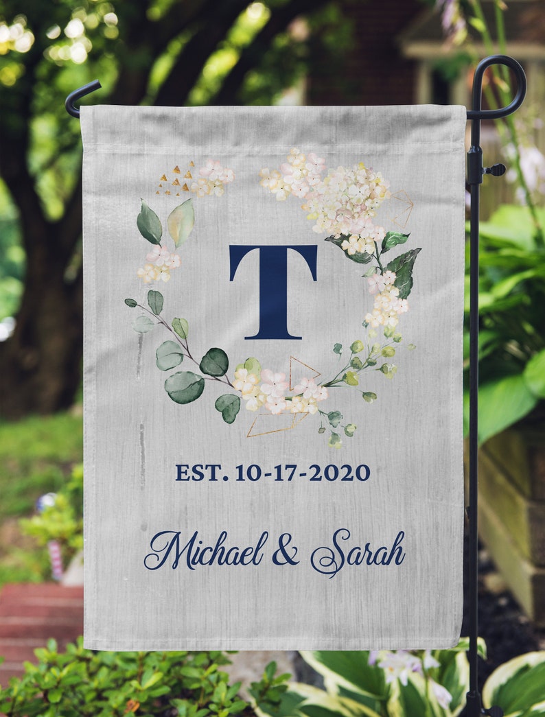Wedding Gift for Couple Personalized Garden Flag Welcome - Etsy