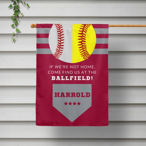 Personalized Baseball & Softball Flag Baseball Garden Flag | Etsy