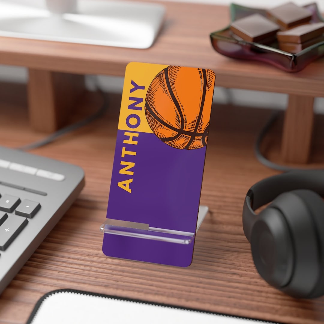 Basketball Cell Phone Stand, Teenage Boy Gifts, Personalized Phone ...