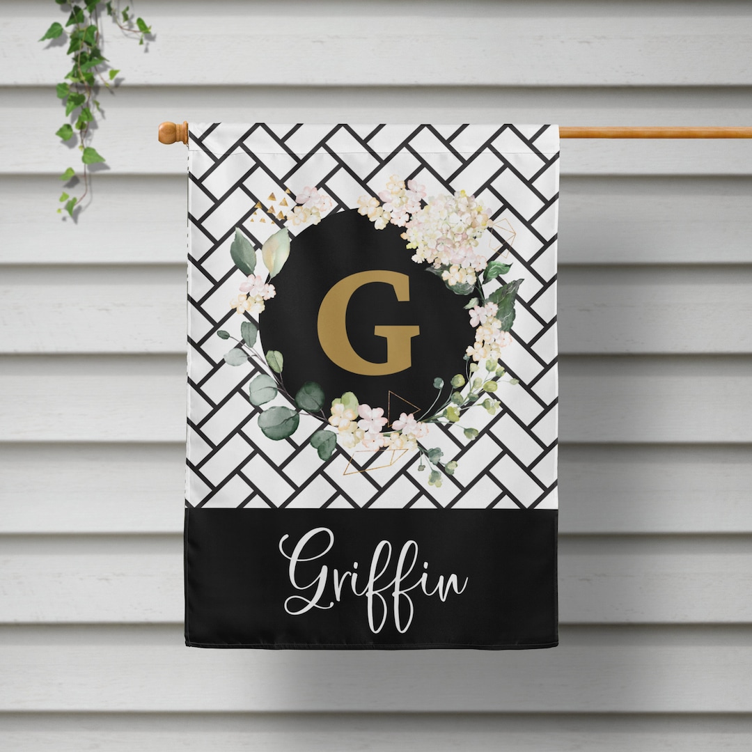 Custom Garden Flag, Personalized House Flag, Monogram Yard Decor, New ...