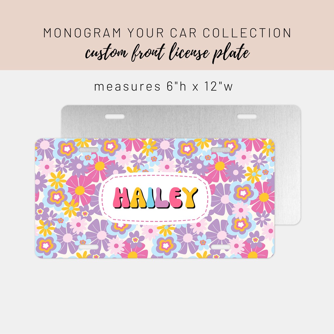 Front License Plate Personalzed Car Tag Cute Car - Etsy