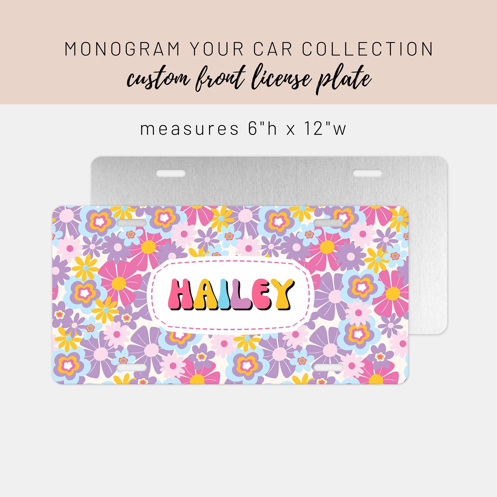 Front License Plate Personalzed Car Tag Cute Car - Etsy