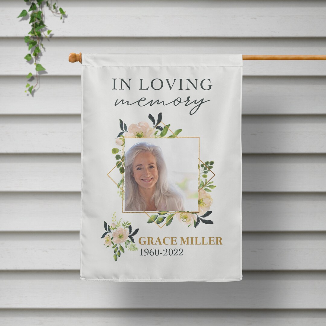 In Loving Memory, Memorial Garden Flag, Personalized Remembrance Sign ...