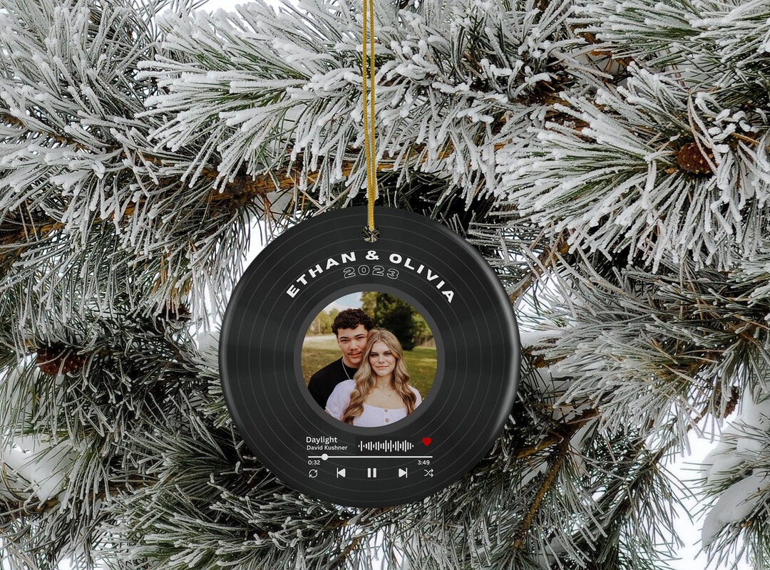 Personalized Song Ornament, Custom Record Ornament, Boyfriend Christmas ...