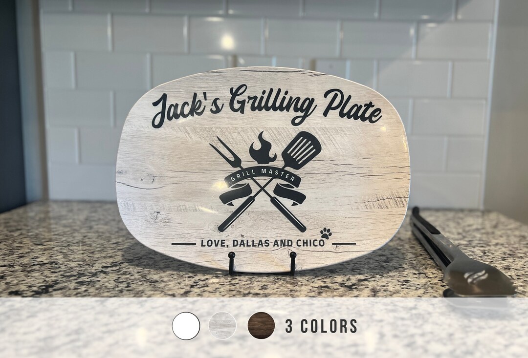 Grilling Gifts for Men, Personalized Grilling Plate, BBQ Gifts, Dad ...
