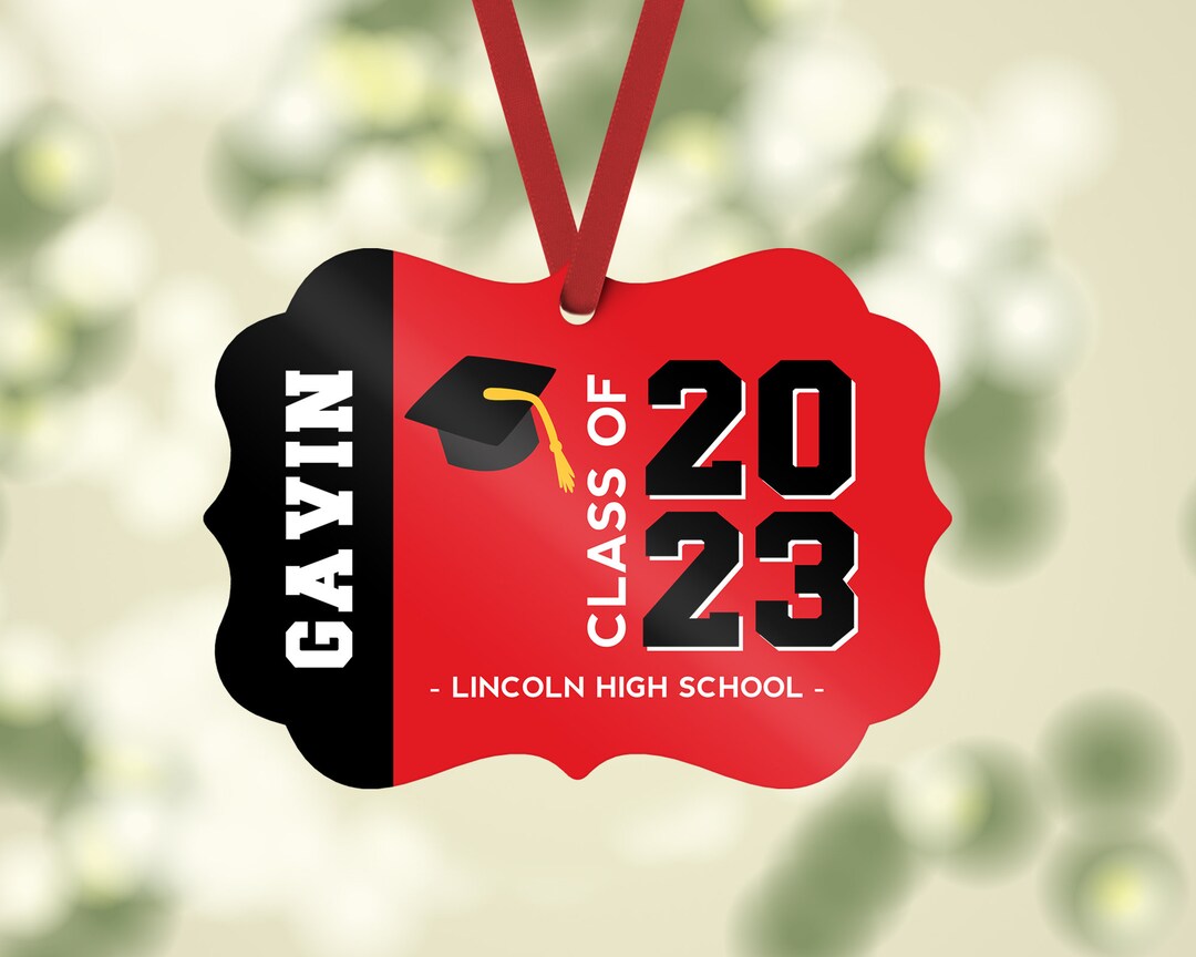 Personalized Graduation Ornament, Custom School Ornament, High School ...