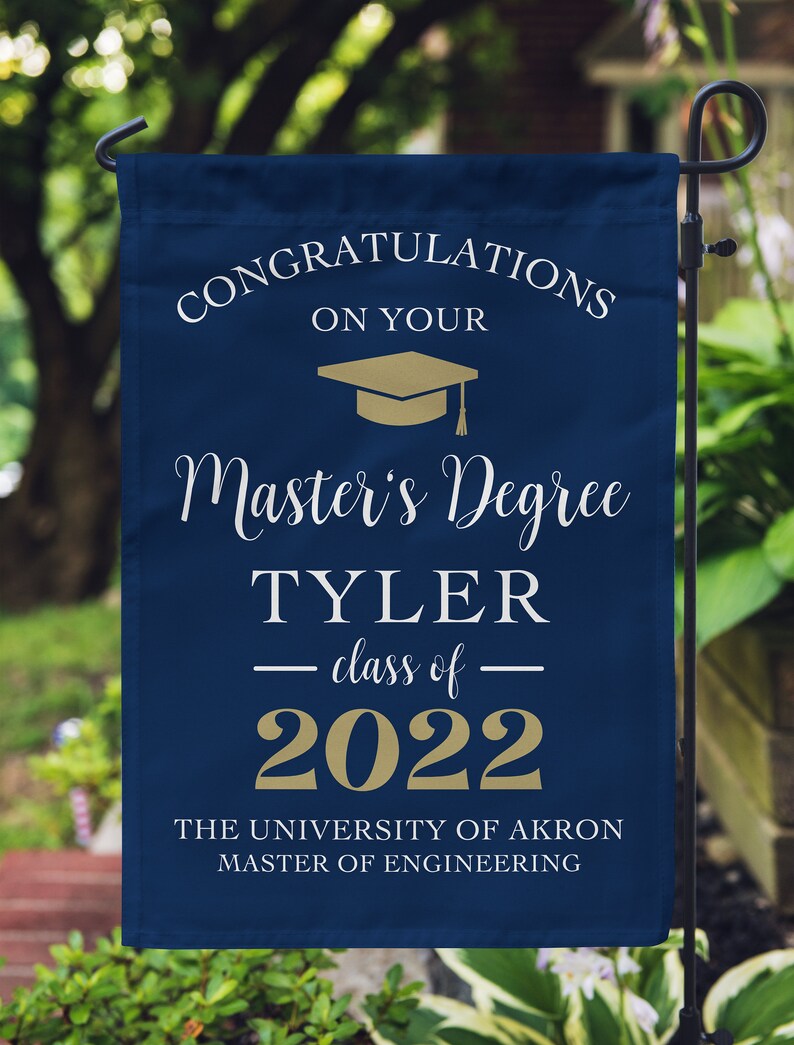 Masters Degree Graduation Yard Sign College Graduate Garden | Etsy