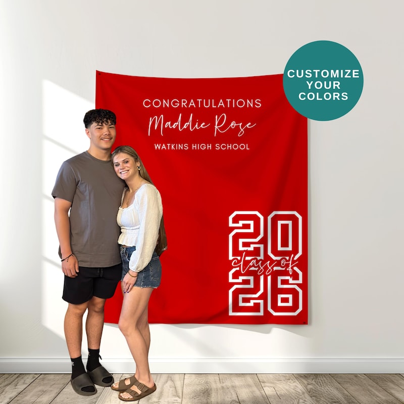 2026 Graduation Back Drop - Etsy