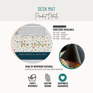 Personalized Desk Pad, Teacher Appreciation, Large Desk Mat, Custom ...