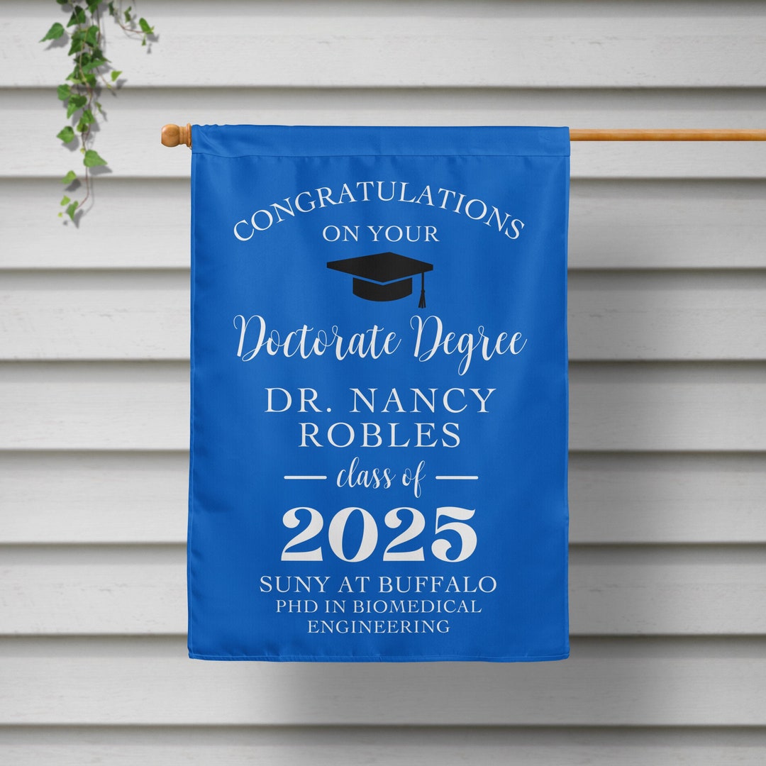 Phd Graduation Party, Doctorate Degree Garden Flag, Graduation Yard ...