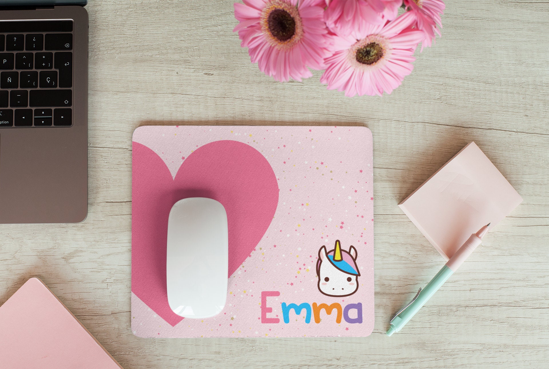 Cute Mouse Pad Personalized Kids Desk Mat Unicorn Mousepad - Etsy Canada