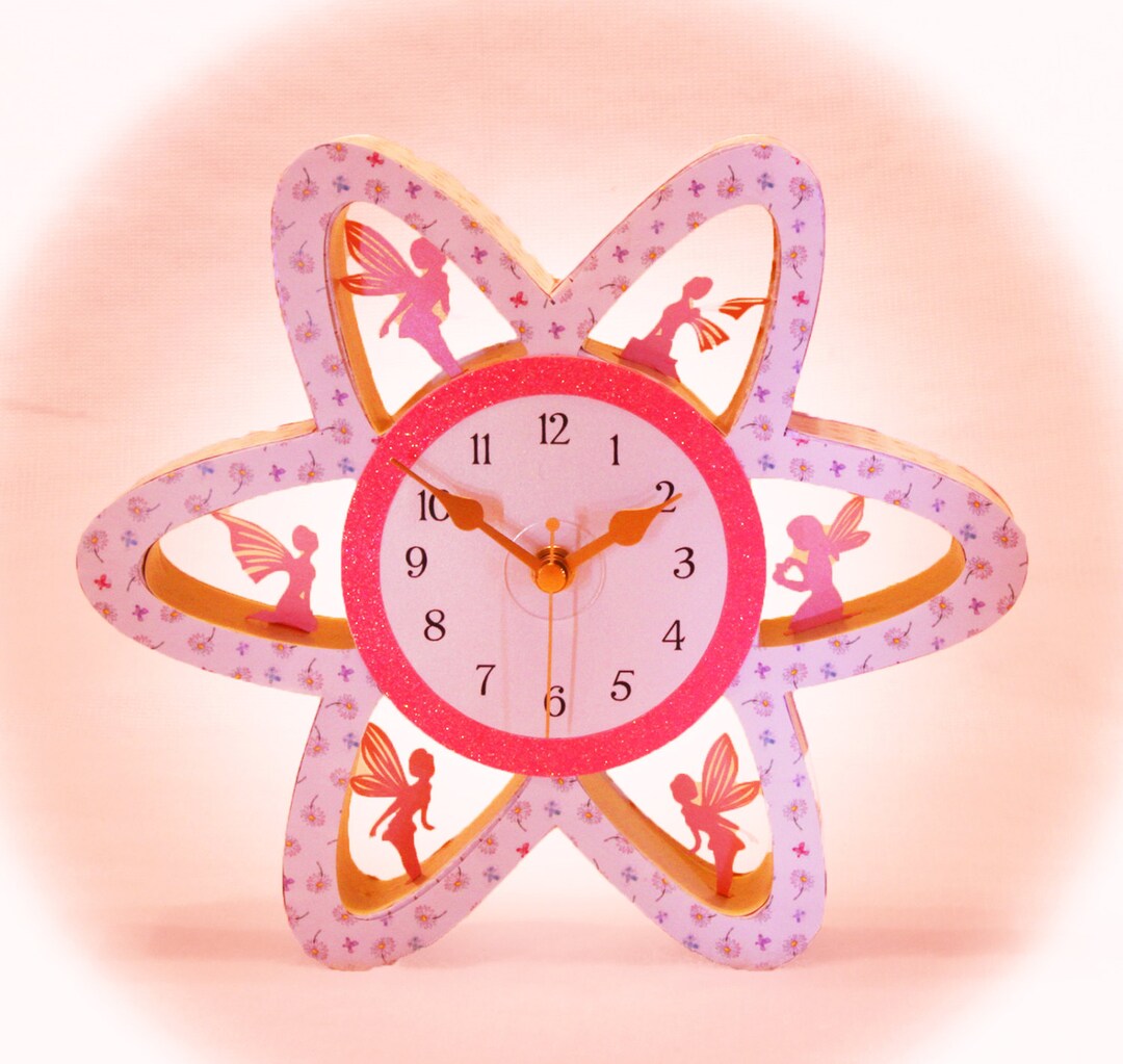3D SVG Flower Clock With Fairies Digital Download - Etsy