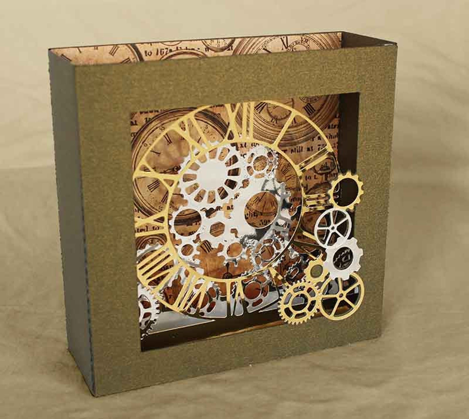 3D SVG Box Card Clockwork Design Svg Png Dxf Digital Download - Etsy