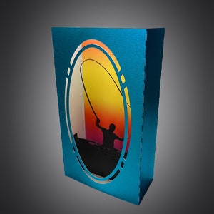 Fisherman Box Card Template - Etsy