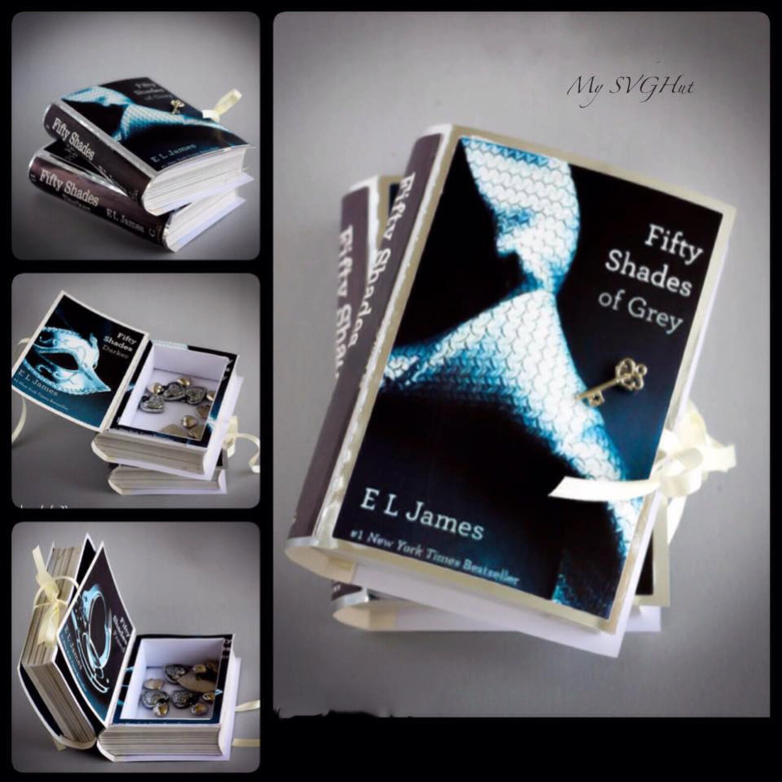 3D SVG Secret Book Stack DIGITAL Download - Etsy