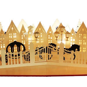3D SVG PDF Layered Pop up Scene Card Festive Scene - Etsy