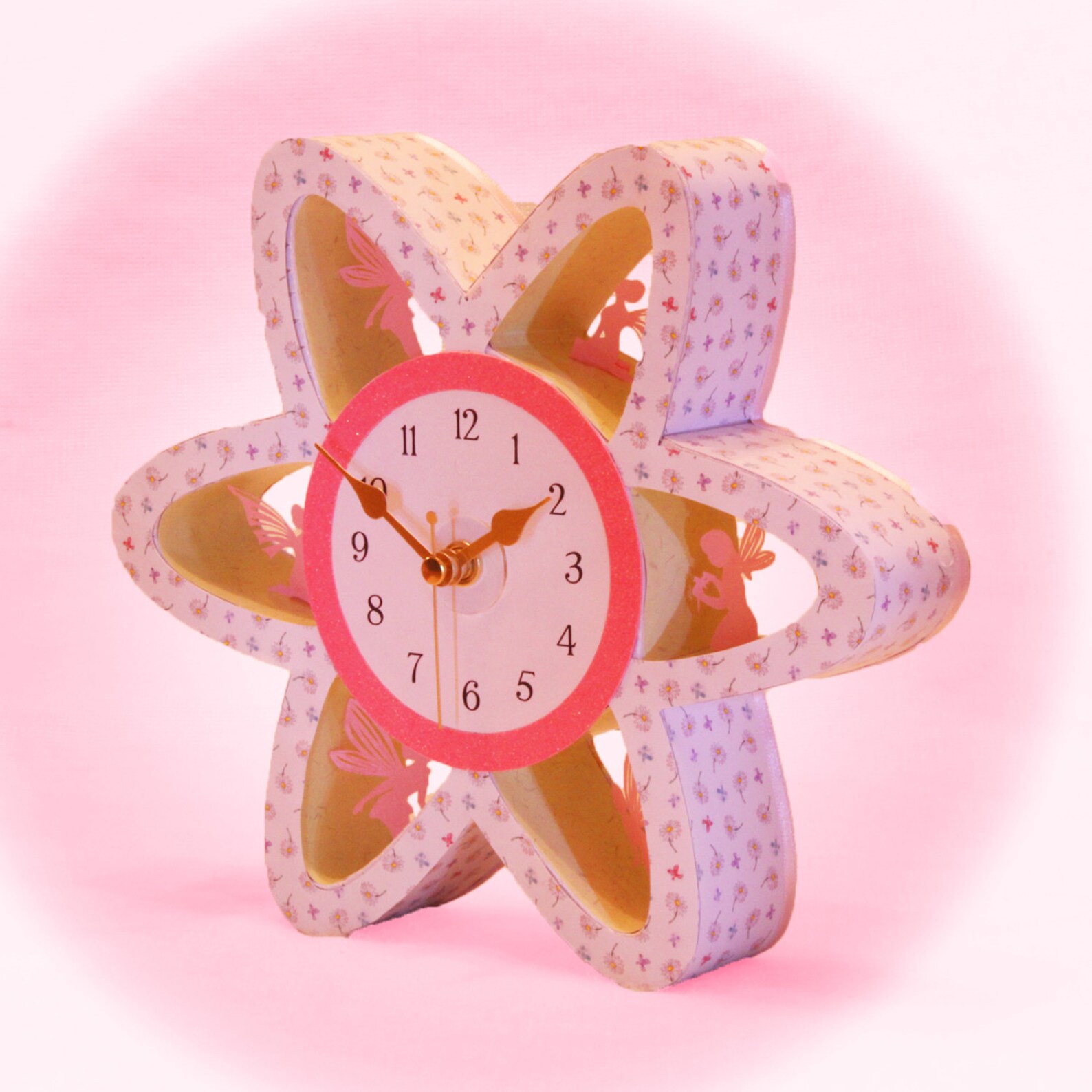 3D SVG Flower Clock With Fairies Digital Download - Etsy UK