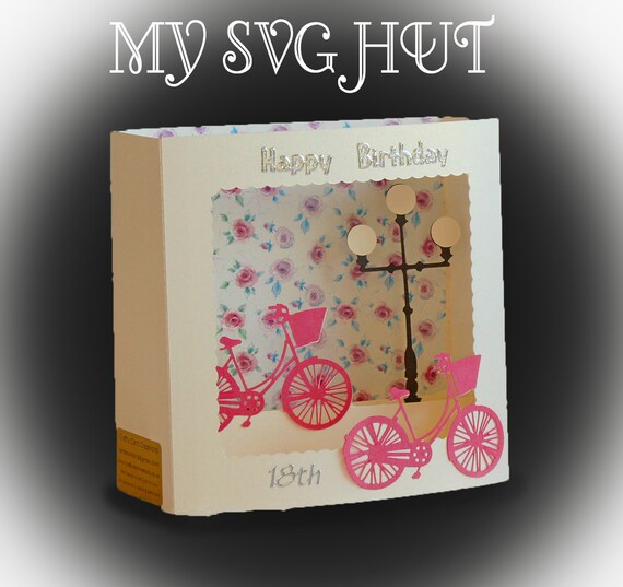 3D SVG Bicycle Box card DIGITAL download | Etsy