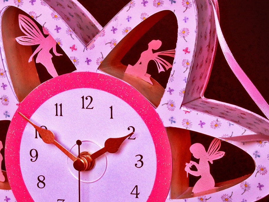 3D SVG Flower Clock With Fairies Digital Download - Etsy UK