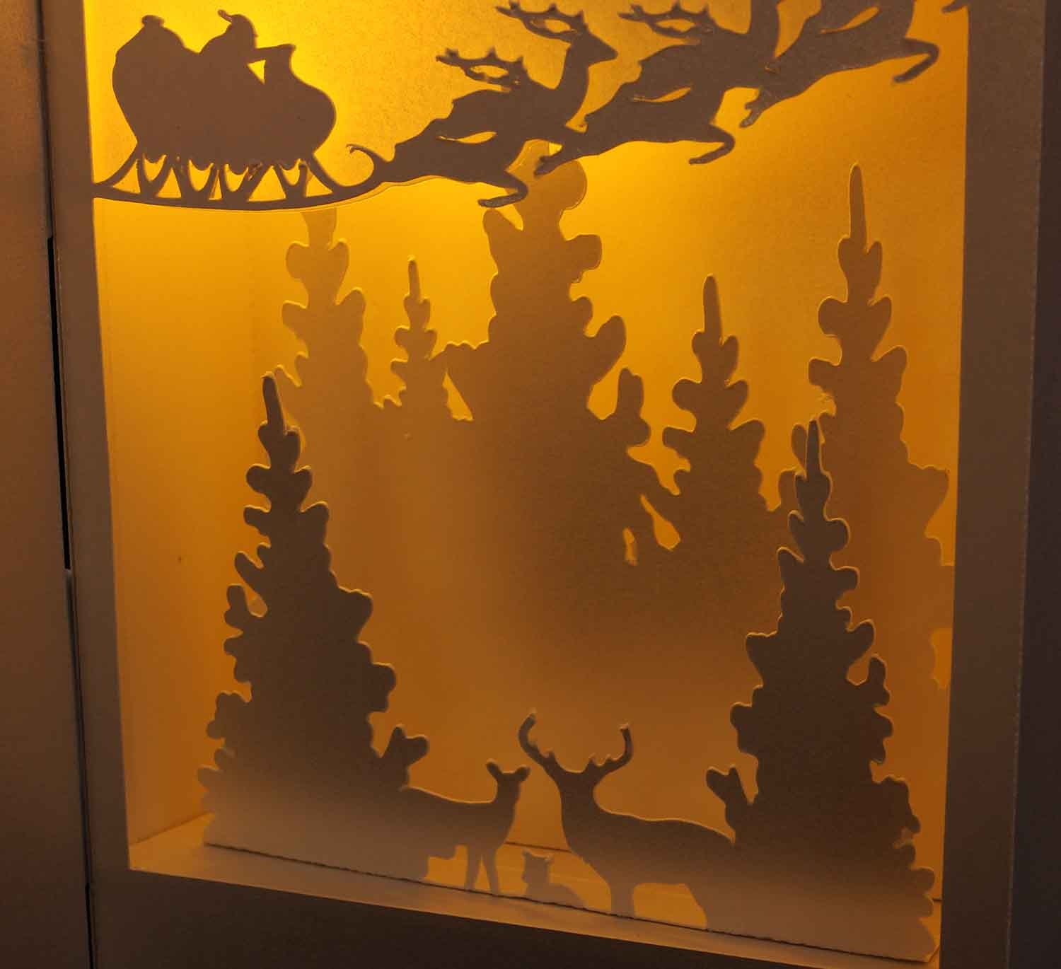 3D SVG Shadow Box Lantern Let It Snow - Etsy