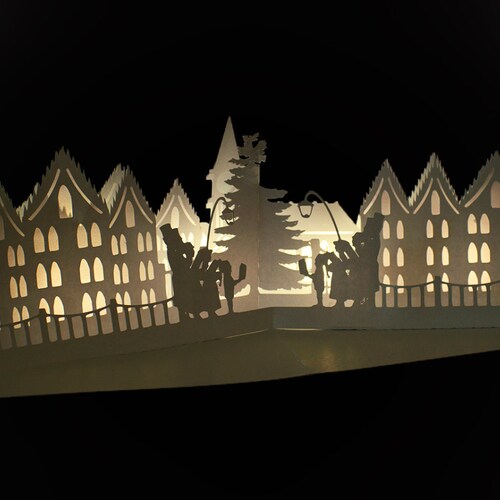 Holy Night Pop up Card Template - Etsy