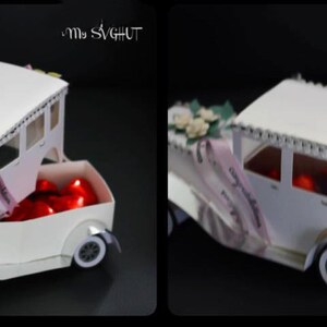 3D SVG Vintage Car Gift Box DIGITAL Download - Etsy