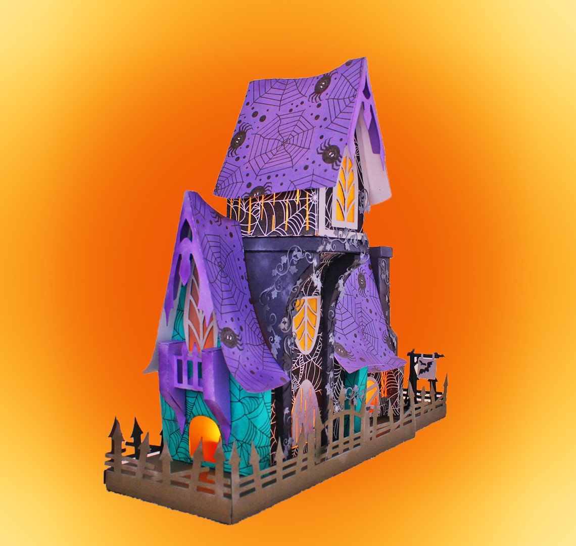 Old Gallows Manor 3D Haunted House Template - Etsy