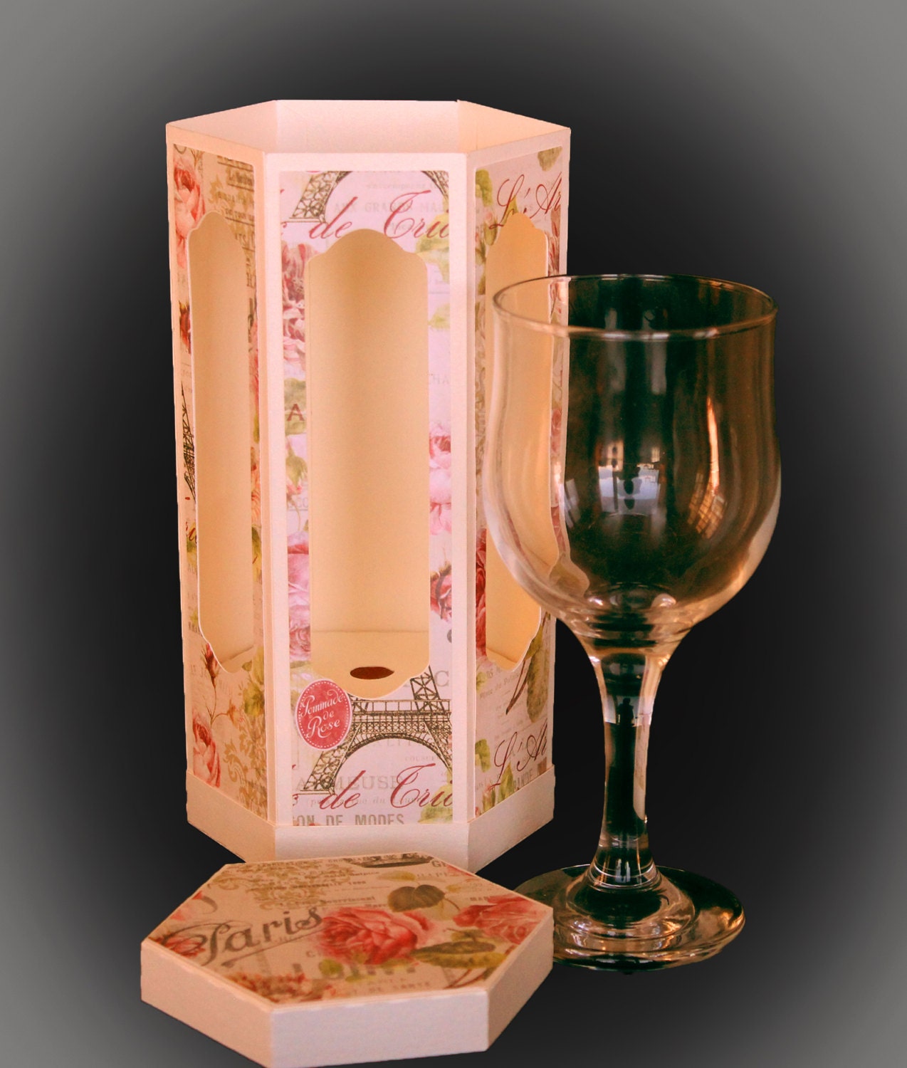 SVG Wine Glass Gift Box DIGITAL Download - Etsy