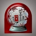 Snow Globe Card Red Letter Box Template - Etsy