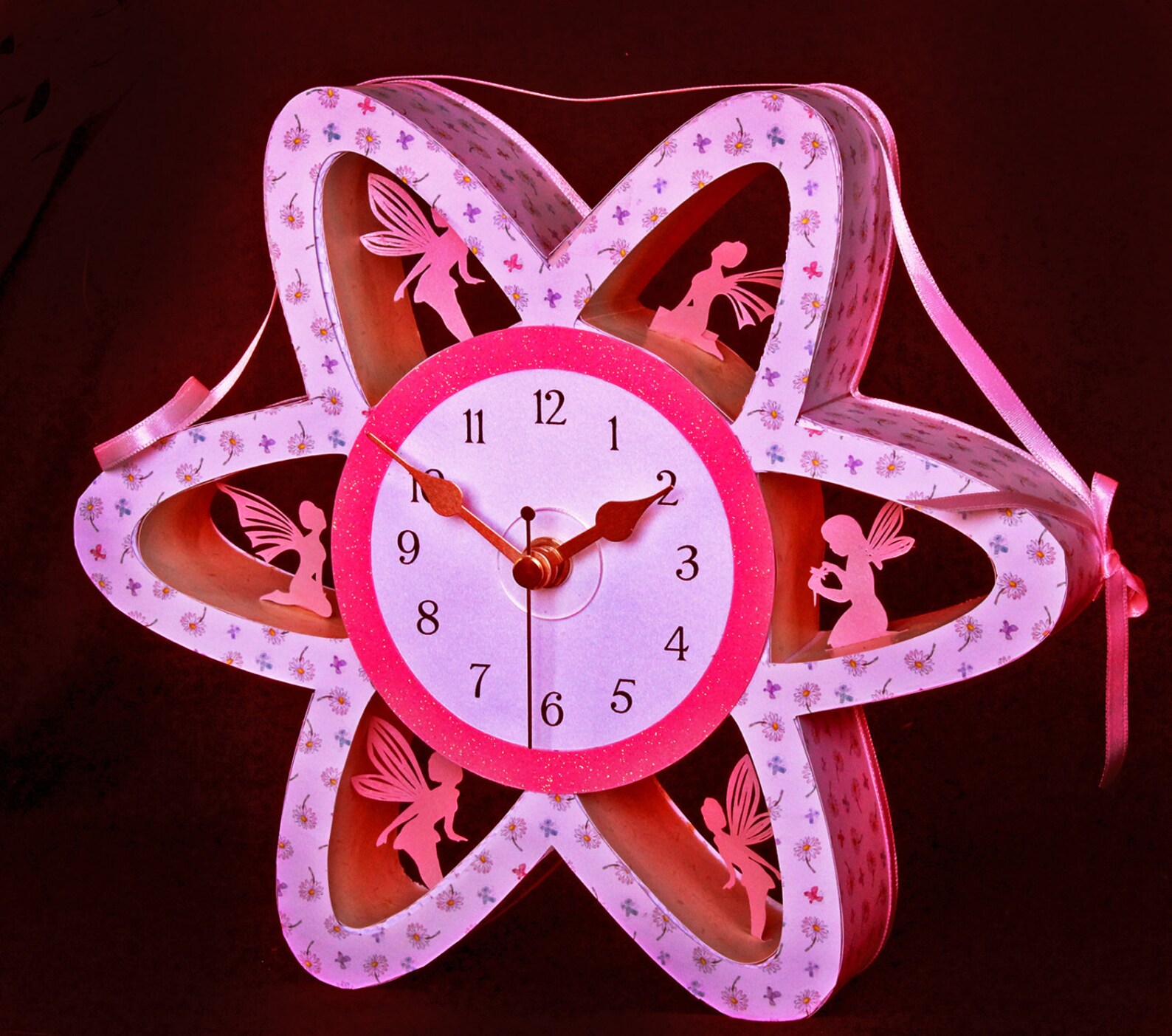 3D SVG SET Flower Clock and Table Lamp With Fairy Design - Etsy UK