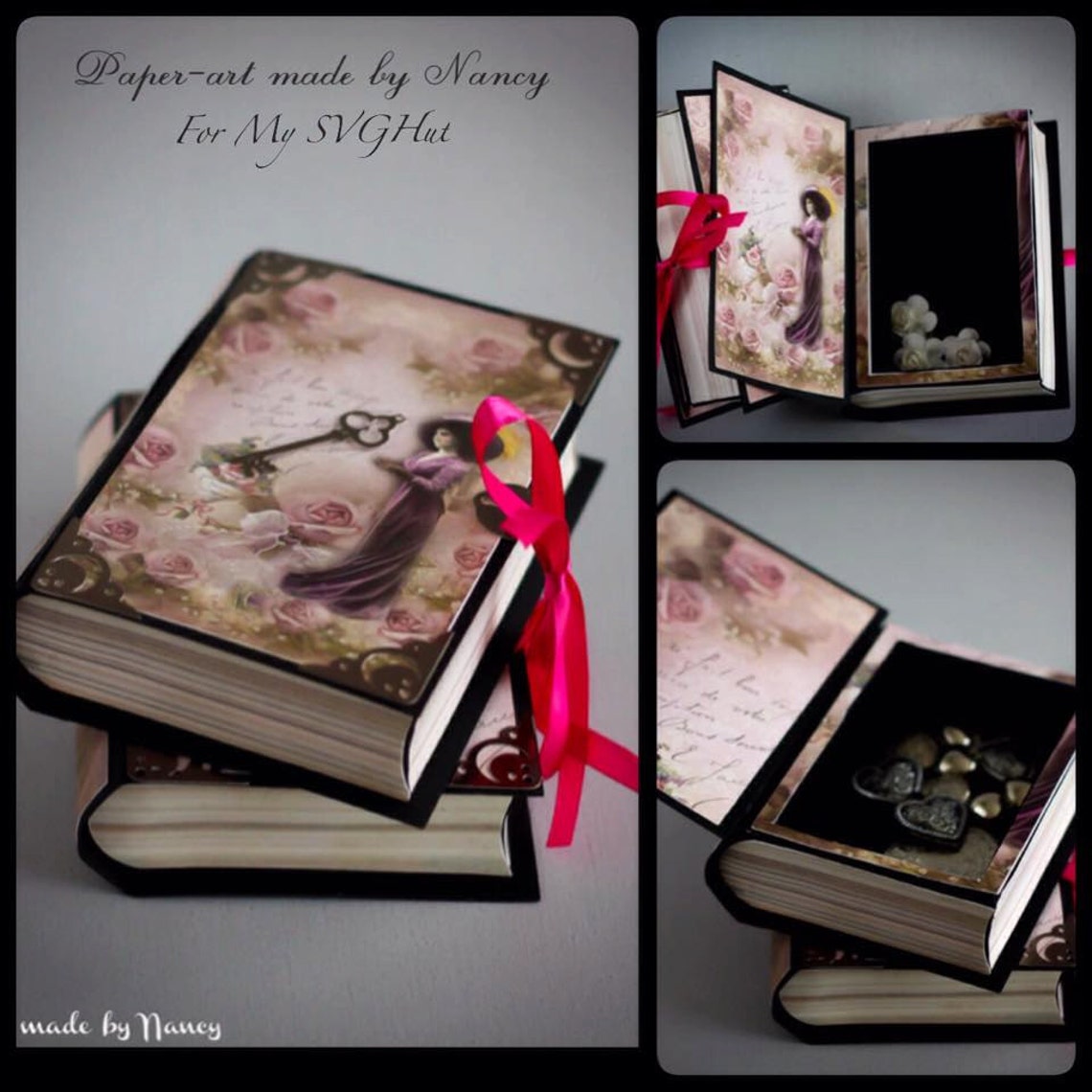 3D SVG Secret Book Stack DIGITAL Download - Etsy