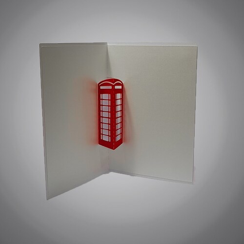 Telephone Box Pop Out Card Template - Etsy