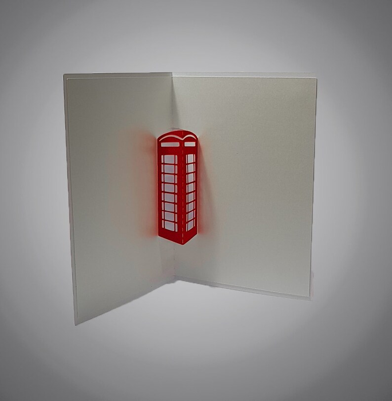 Telephone Box Pop Out Card Template - Etsy