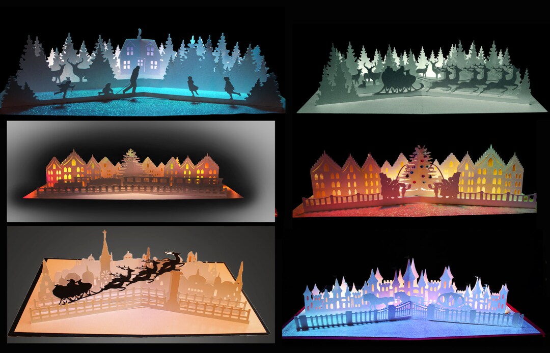 Bundle of 6 Winter Wonderland Pop up Designs - Etsy UK