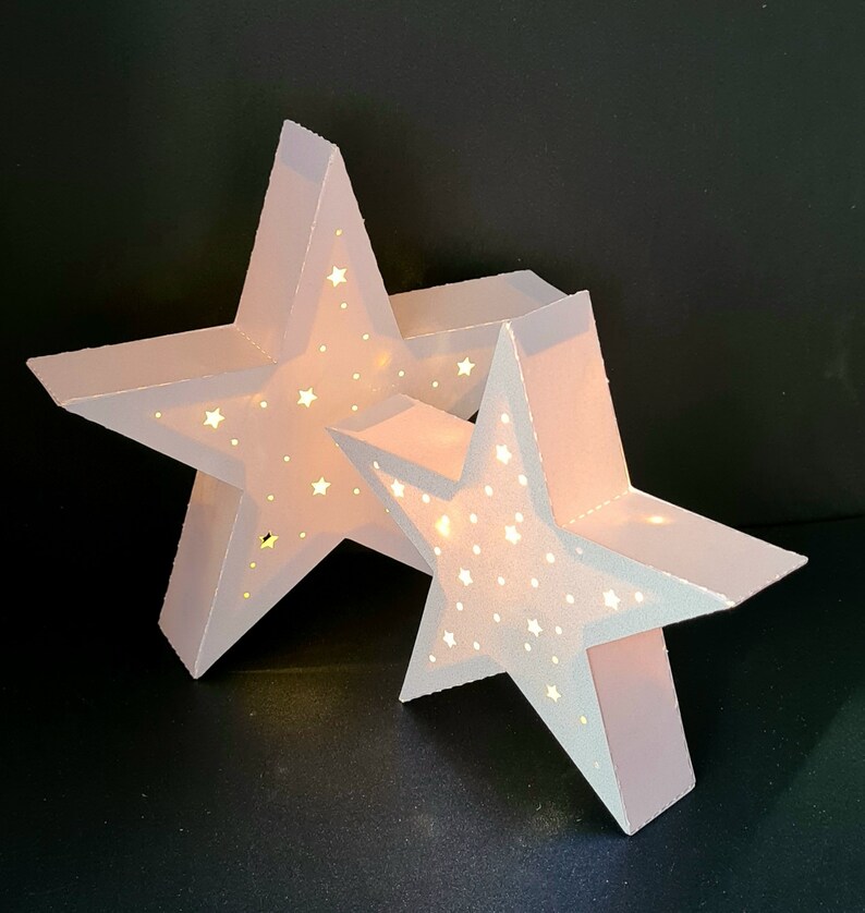 3D Star Lantern Digital Download | Etsy