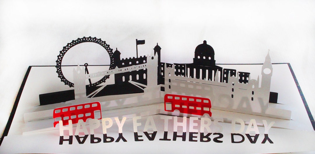 3D SVG Pop up Card London Theme Fathers Day - Etsy