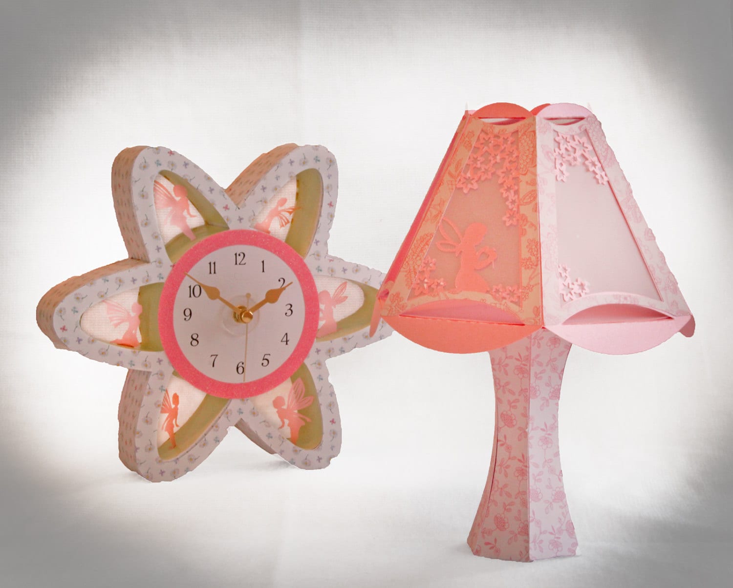 3D SVG SET Flower Clock and Table Lamp With Fairy Design - Etsy UK