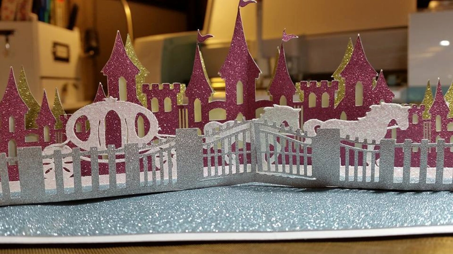3D SVG PDF Pop up Layered Card Magical Castle - Etsy