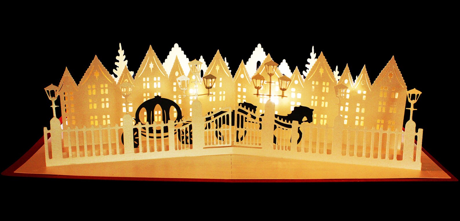 3D SVG PDF Layered Pop up Scene Card Festive Scene - Etsy