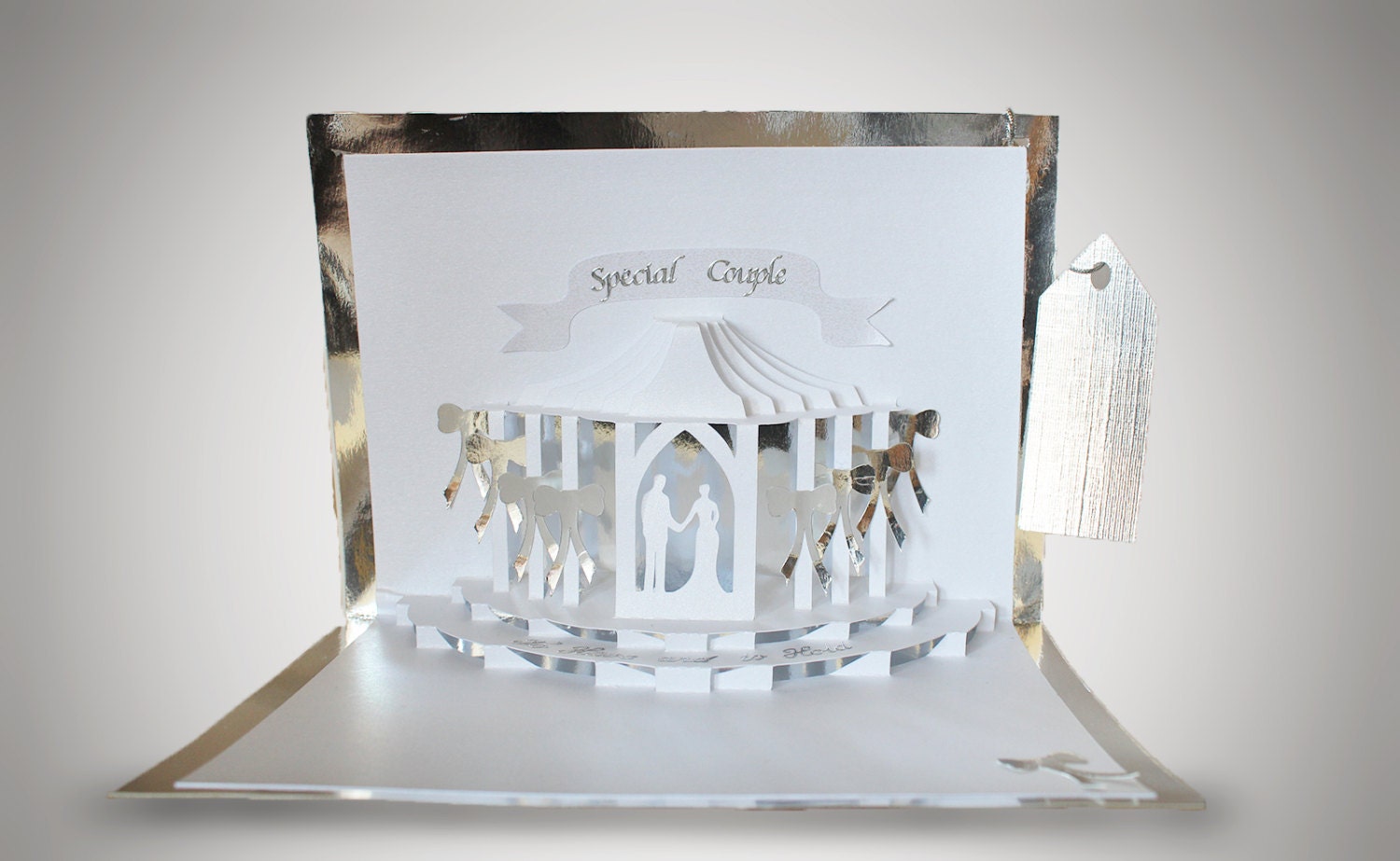 Wedding celebration Pop Up Card Template | Etsy