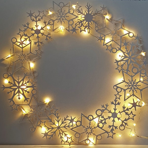 Snowflake Wreath - Etsy
