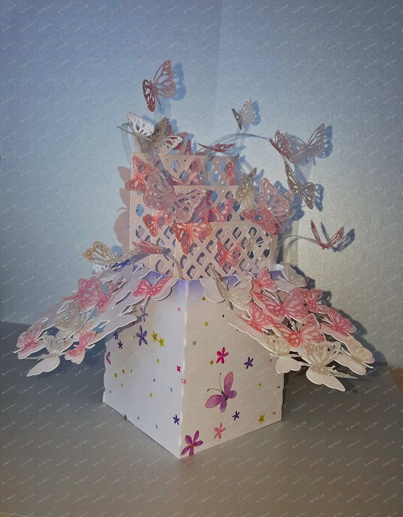Fluttering Butterflies Box Card DIGITAL Download - Etsy UK