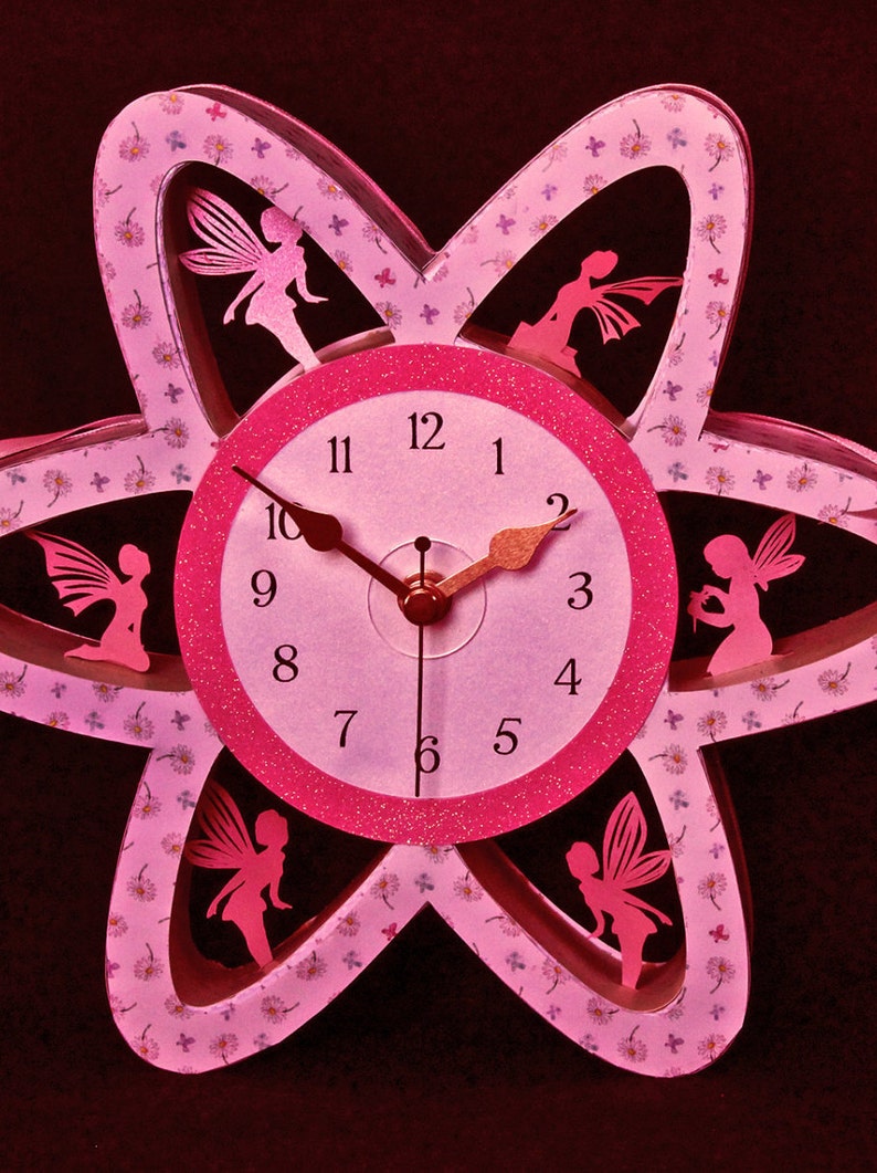 3D SVG Flower Clock With Fairies Digital Download - Etsy UK