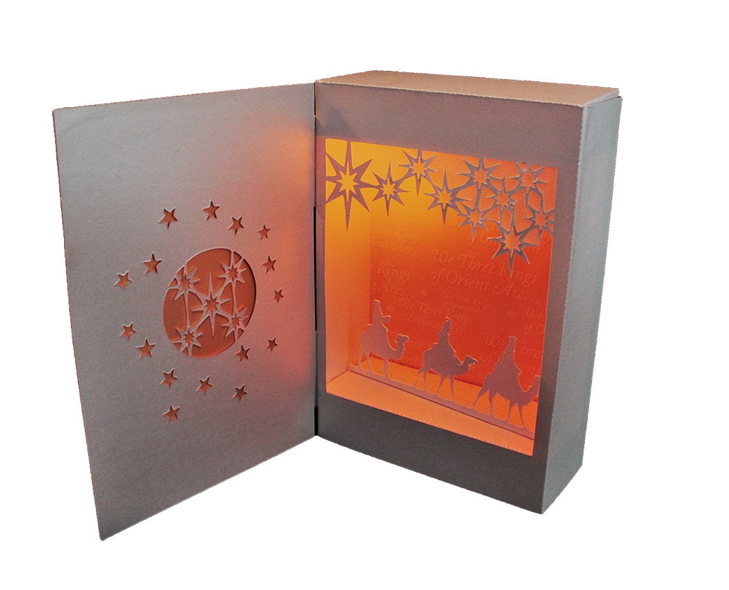 3D SVG Shadow Box Lantern the Three Kings - Etsy UK